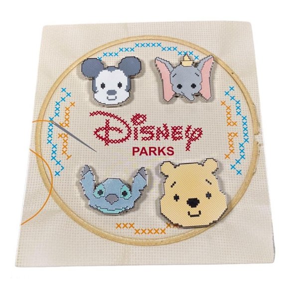Disney | Jewelry | Disney Cross Stitch Mickey Mouse Dumbo Winnie The ...